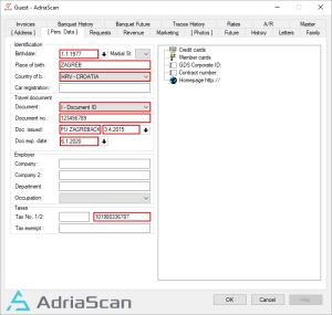 AdriaScan - Protel PMS | Passport/ID Scanning Interface